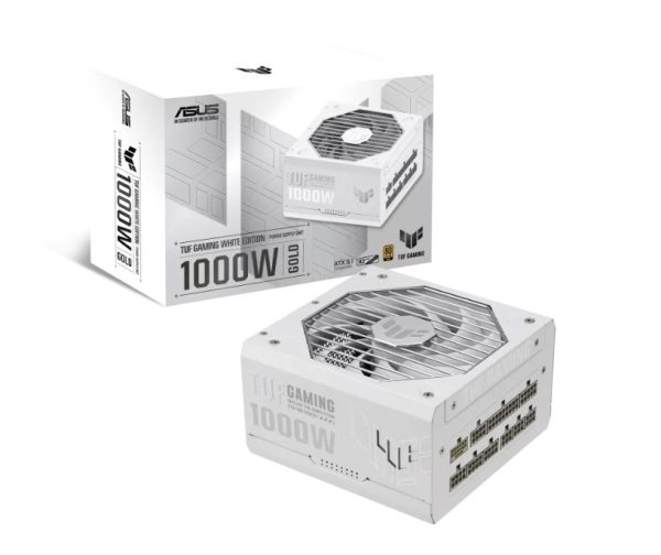 ASUS TUF-GAMING-1000G WHITE 1000W 80 Plus Gold Fully Modular PSU ...