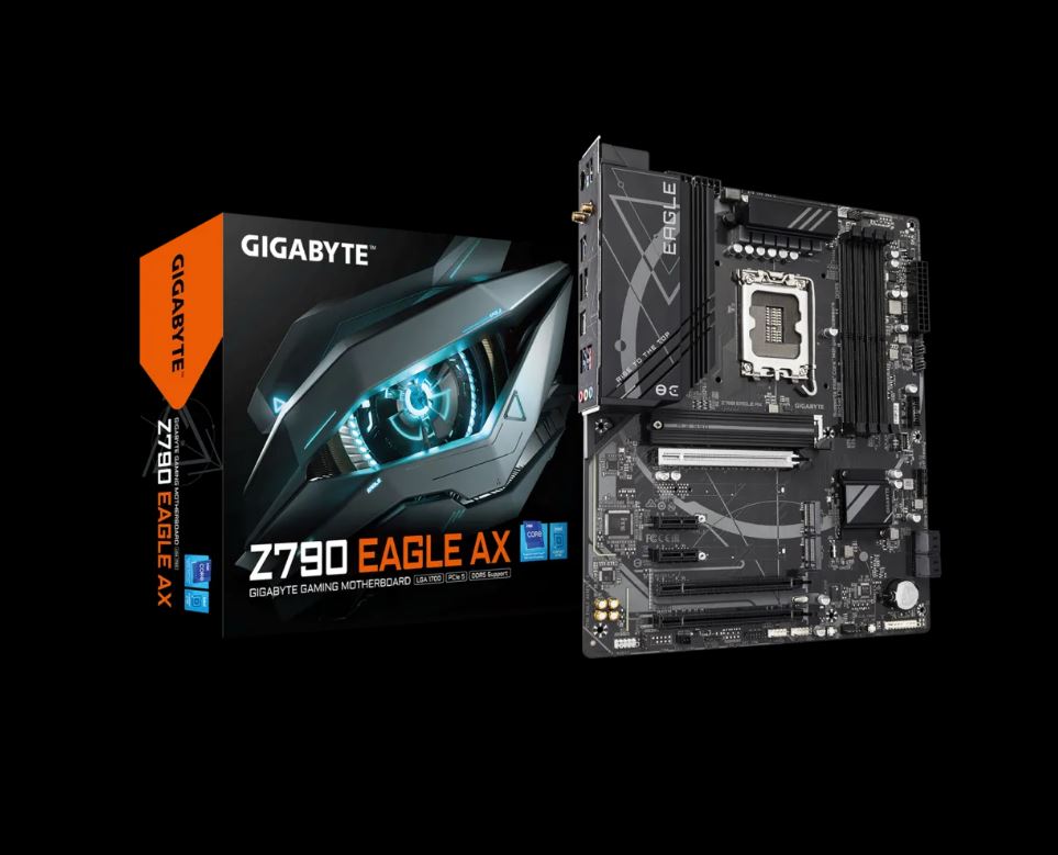 Gigabyte Z790 EAGLE AX Intel LGA 1700 ATX Motherboard, 4x DDR5 ~192GB, 3x PCI-E x16, 3x M.2, 4x ...