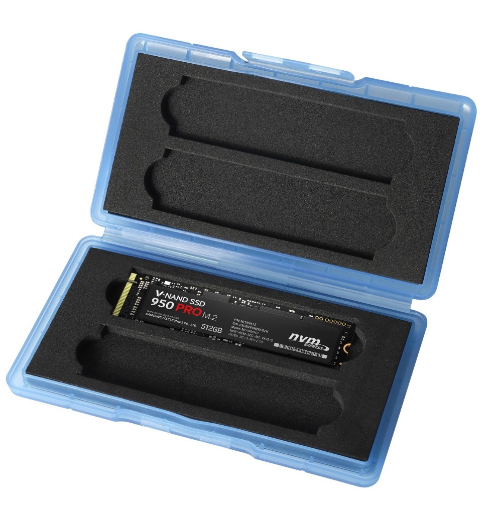 Simplecom MA024 M.2 SSD 4-Slot Protective Storage Case Holder Organizer ...