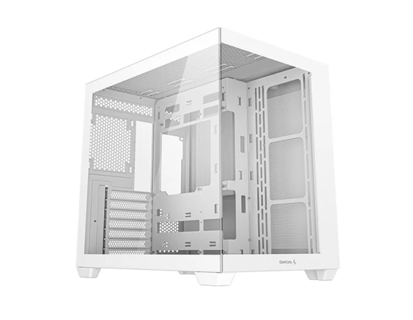 DeepCool CG530 WH Panoramic Tempered Glass Panels Dual Chamber ATX ...