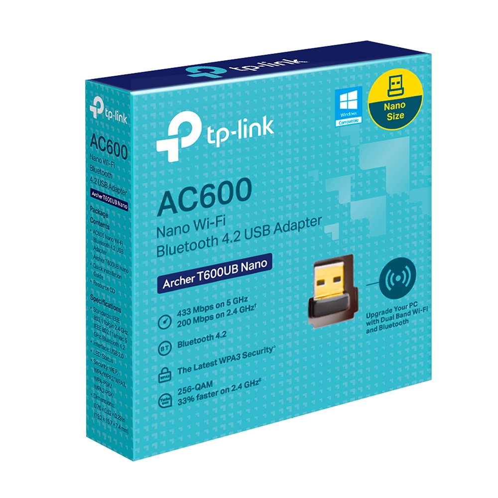TP-Link Archer T600UB Nano AC600 Nano Wi-Fi Bluetooth USB Adapter, Up ...