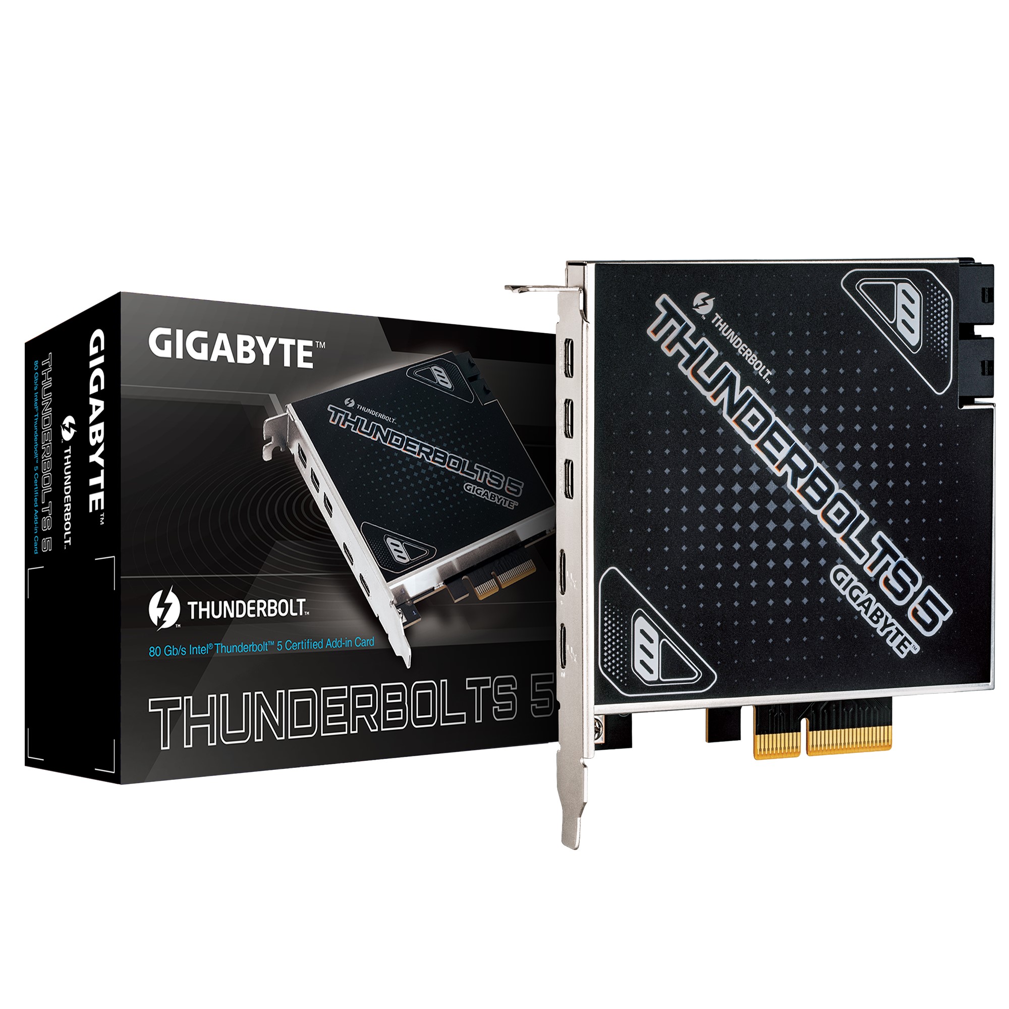 Gigabyte CARD THUNDERBOLTS 5 1.0 add-in card , Intel® JHL9580 ...