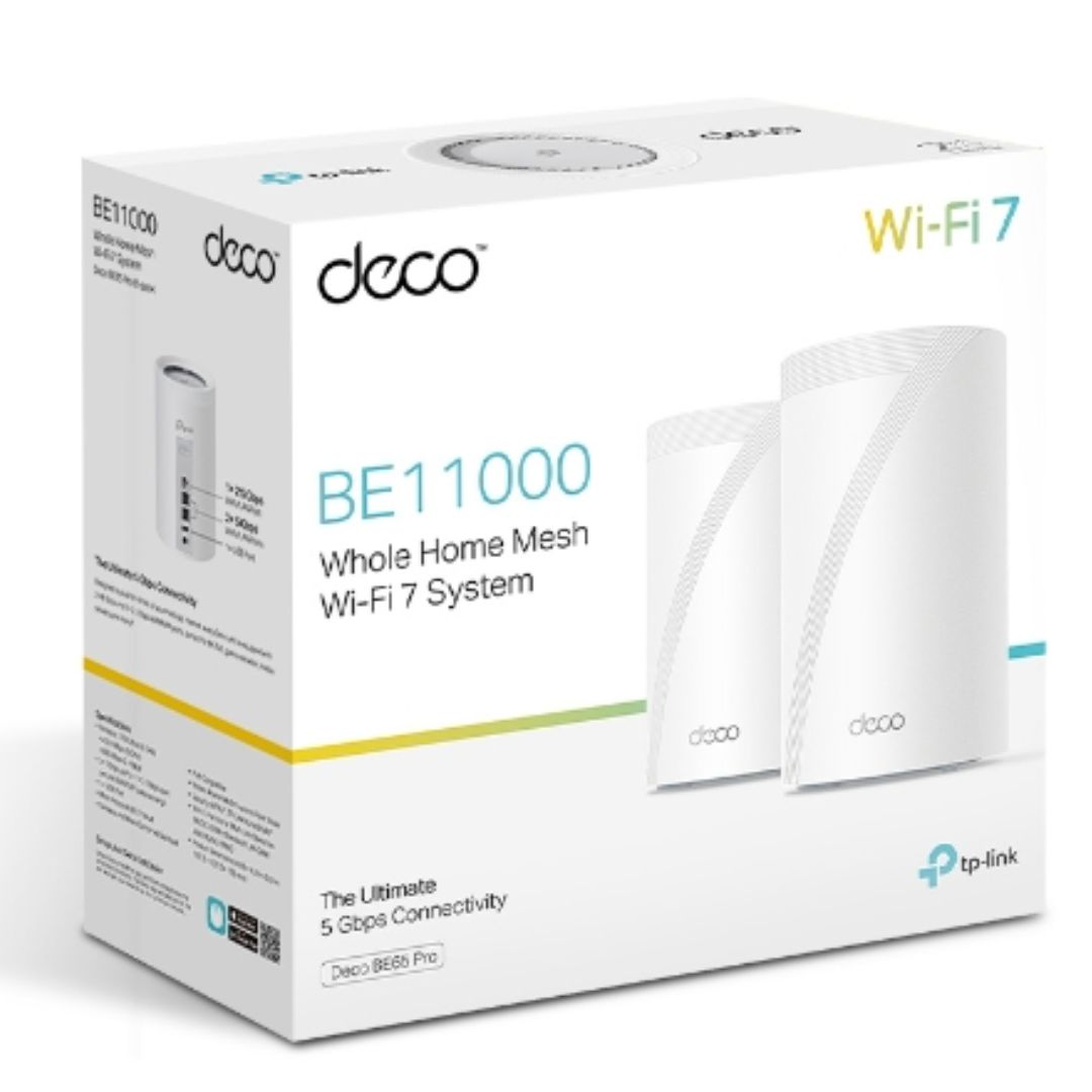 TP-Link Deco BE65 Pro(2-pack) BE11000 Whole Home Mesh WiFi 7 System ...