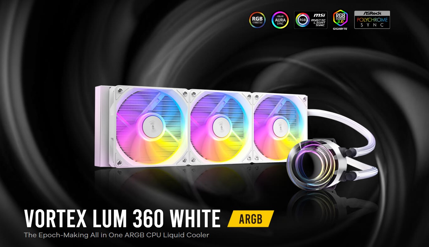 Antec Vortex Lum 360 White ARGB The Epoch-Making All in One ARGB CPU Liquid Cooler – Screwloose ...