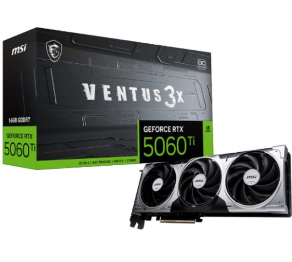 MSI nVidia GeForce RTX™ 5060 Ti 16G VENTUS 3X OC, PCI Express® Gen 5 x ...